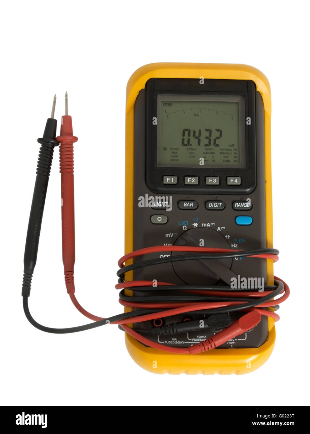 Professional digital multimeter isolated on the white background Stock ...