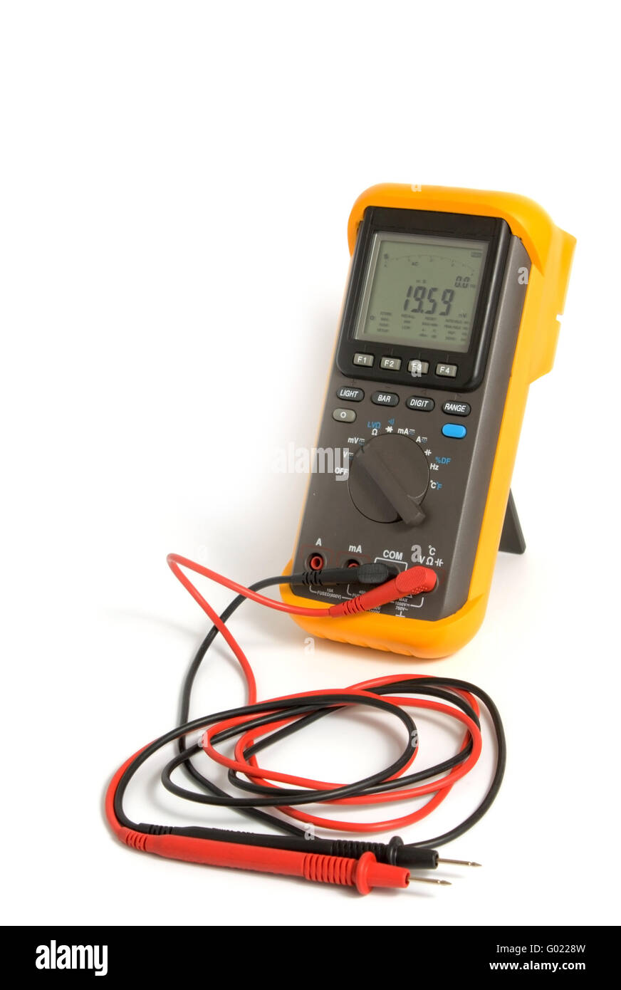 Professional digital multimeter isolated on the white background Stock ...
