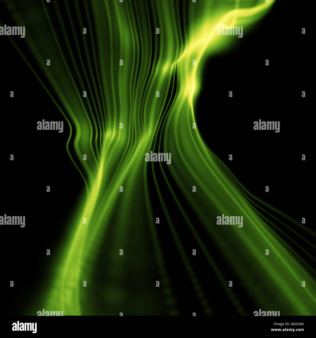 abstract green wavy smooth neon background in pers Stock Photo - Alamy