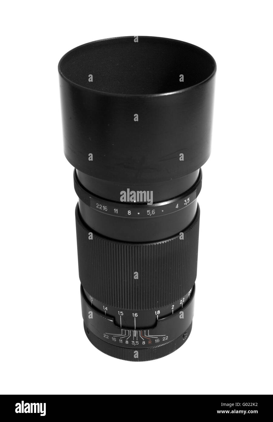 A Objective from classic manual film camera on white Stock Photo - Alamy