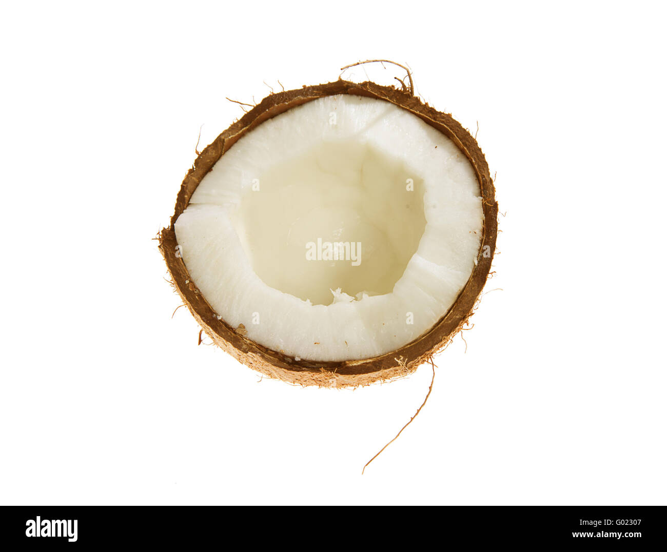 Coconut on white background Stock Photo - Alamy
