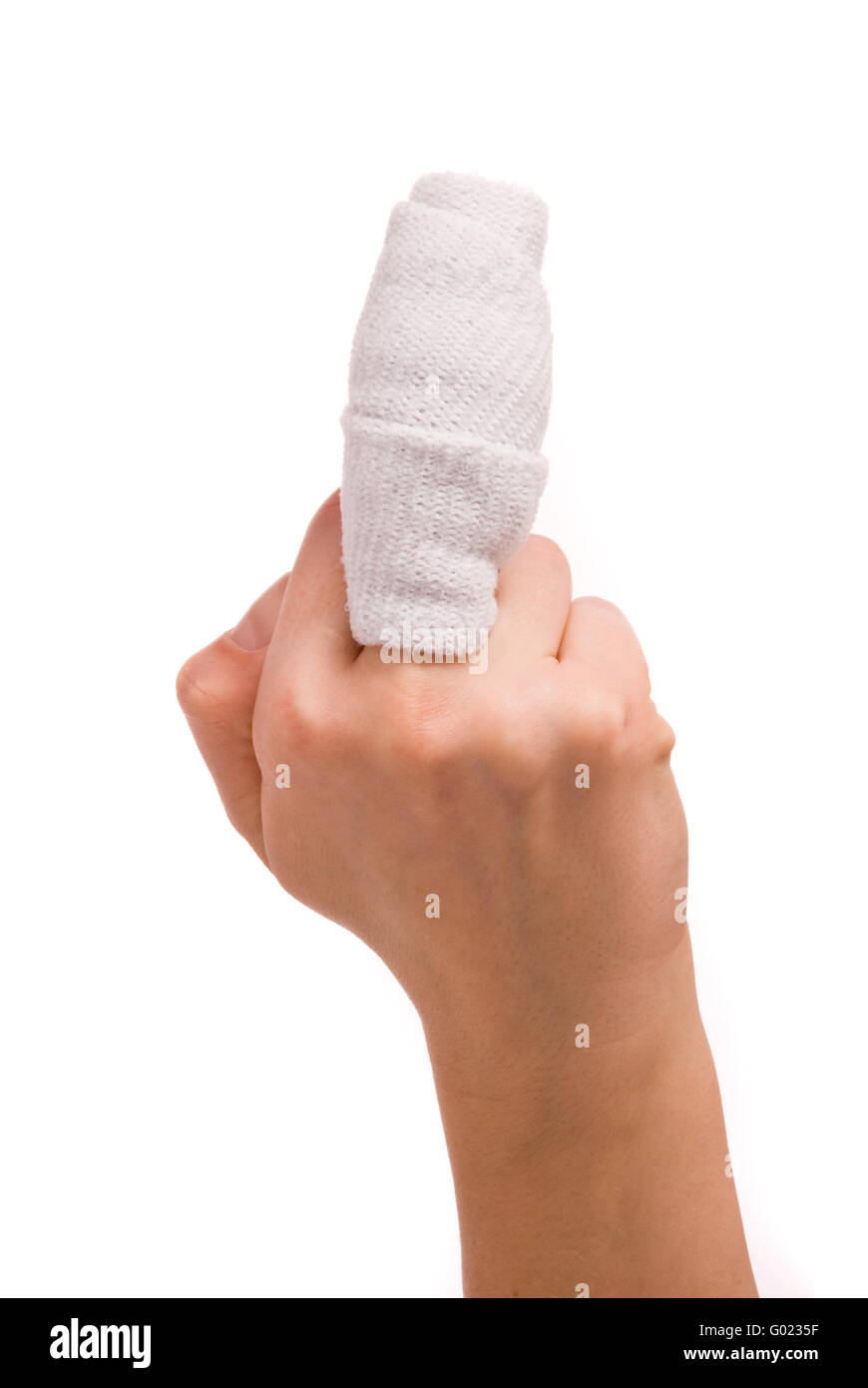 Injured wrist bandage Cut Out Stock Images & Pictures - Alamy