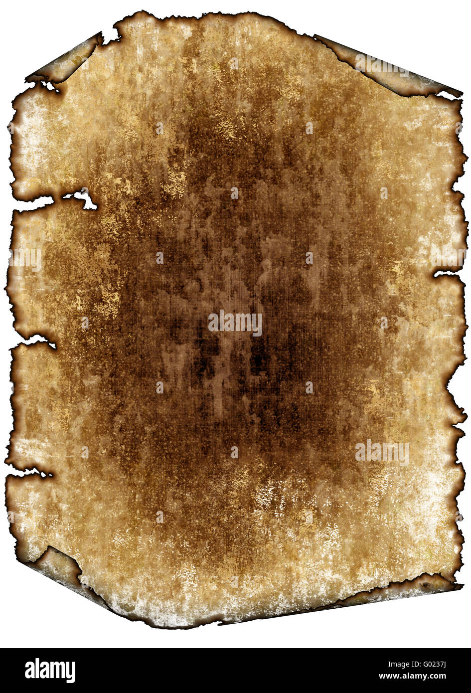 Old rough antique parchment paper scroll, texture background isolated on white Stock Photo - Alamy