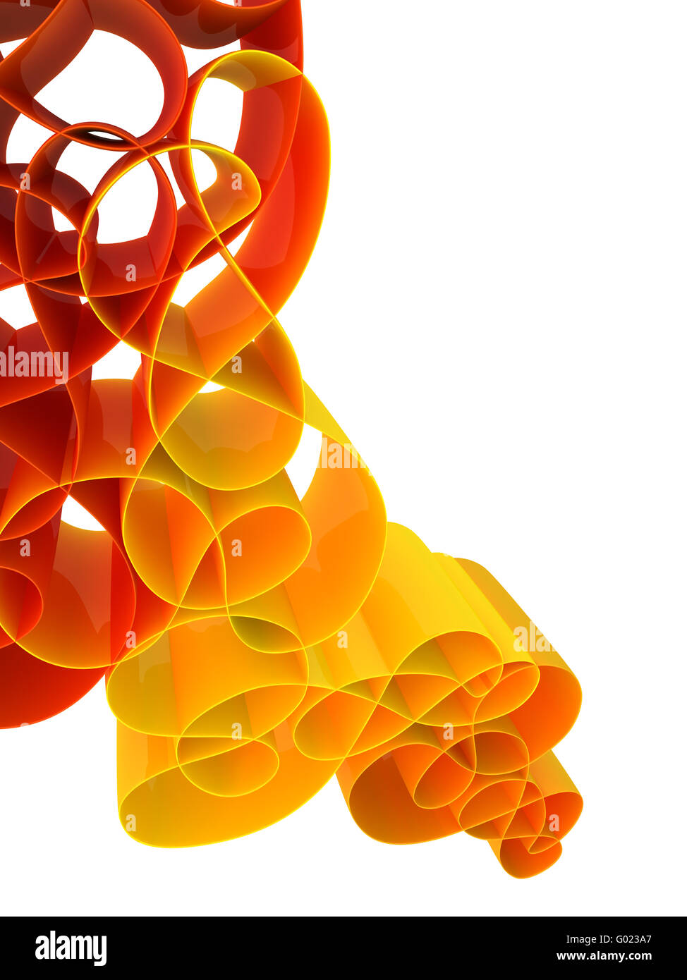 abstract and colored 3d shapes on white background Stock Photo - Alamy