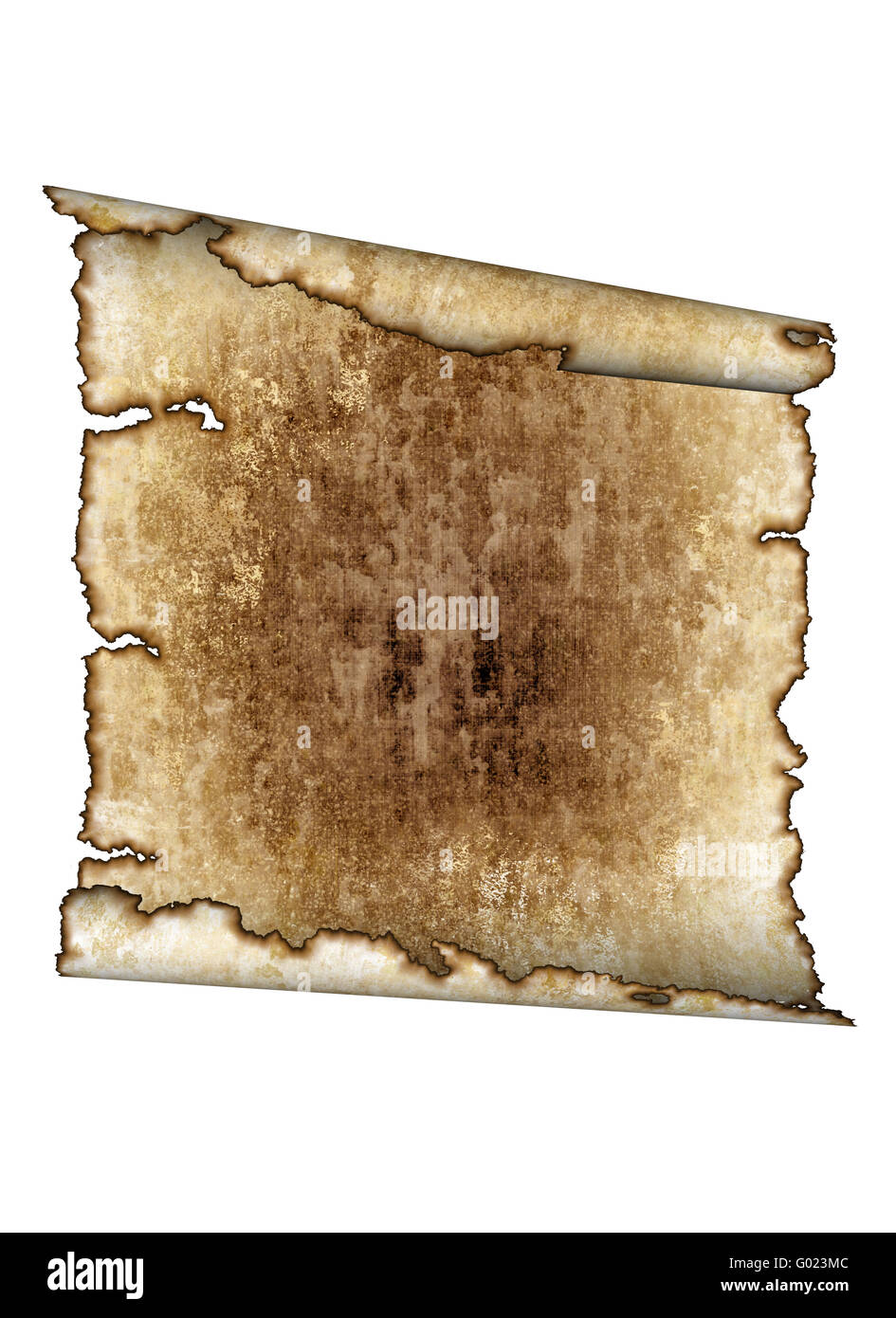 Old Rough Antique Parchment Paper Scroll Texture Background