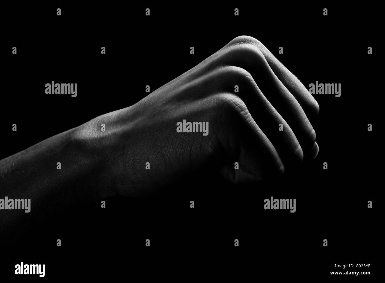 Human hand is drawn by light on a black background Stock Photo - Alamy