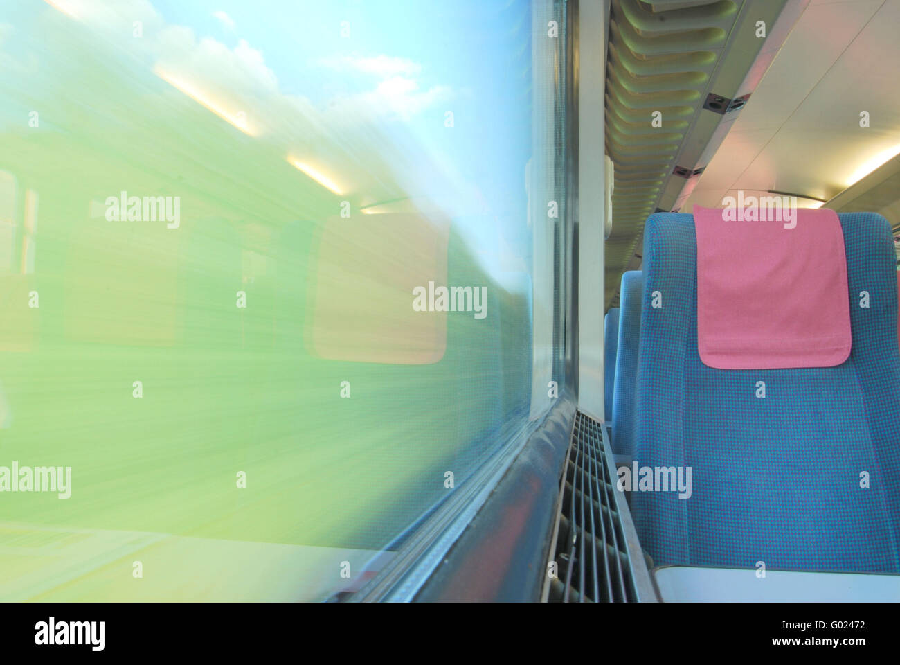 Inside a moving train hi-res stock photography and images - Alamy