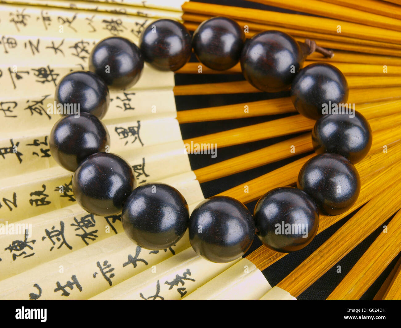 traditional Chinese black bracelet. Close up Stock Photo - Alamy