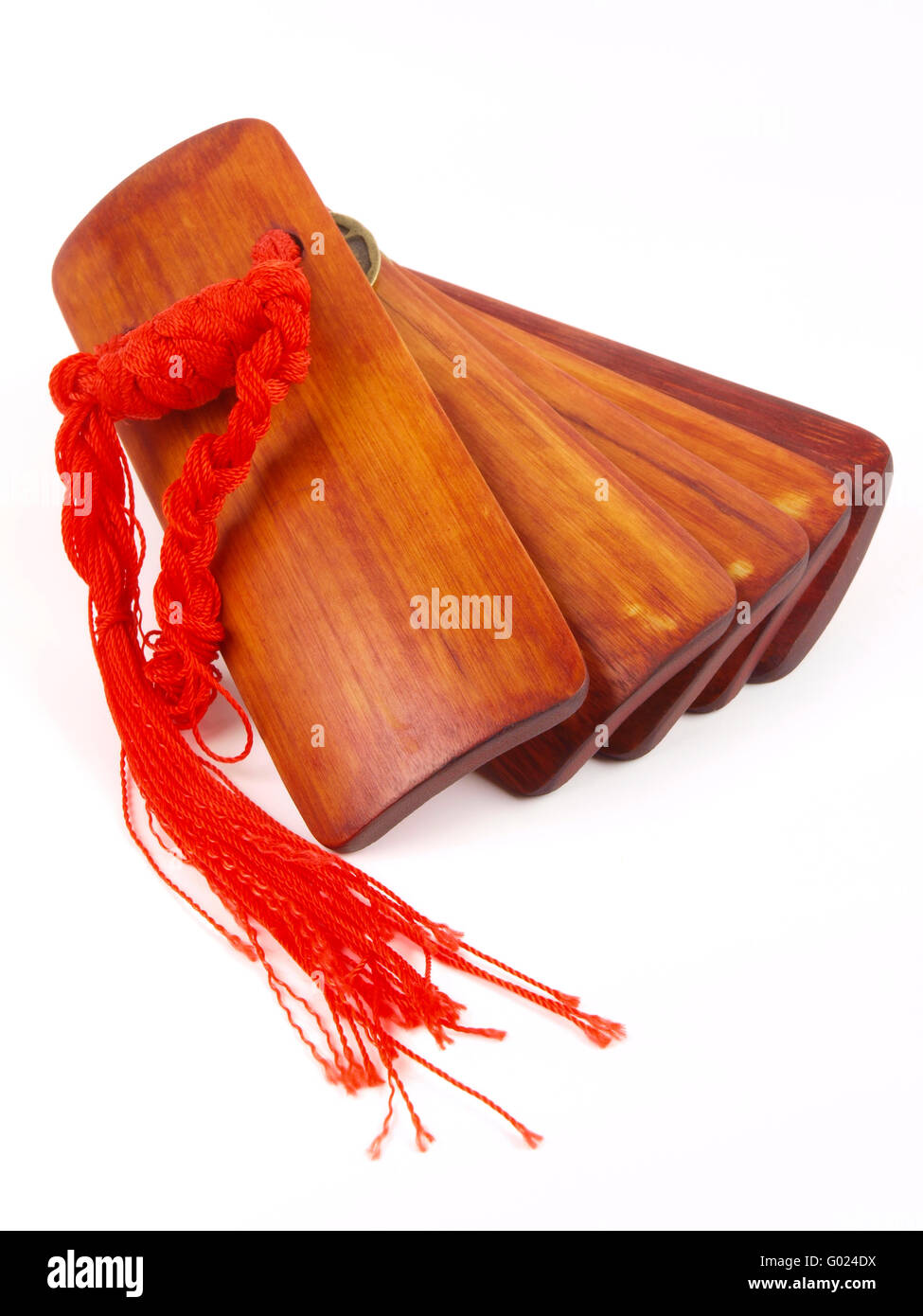 Traditional Chinese music instrument. Close up on white background ...