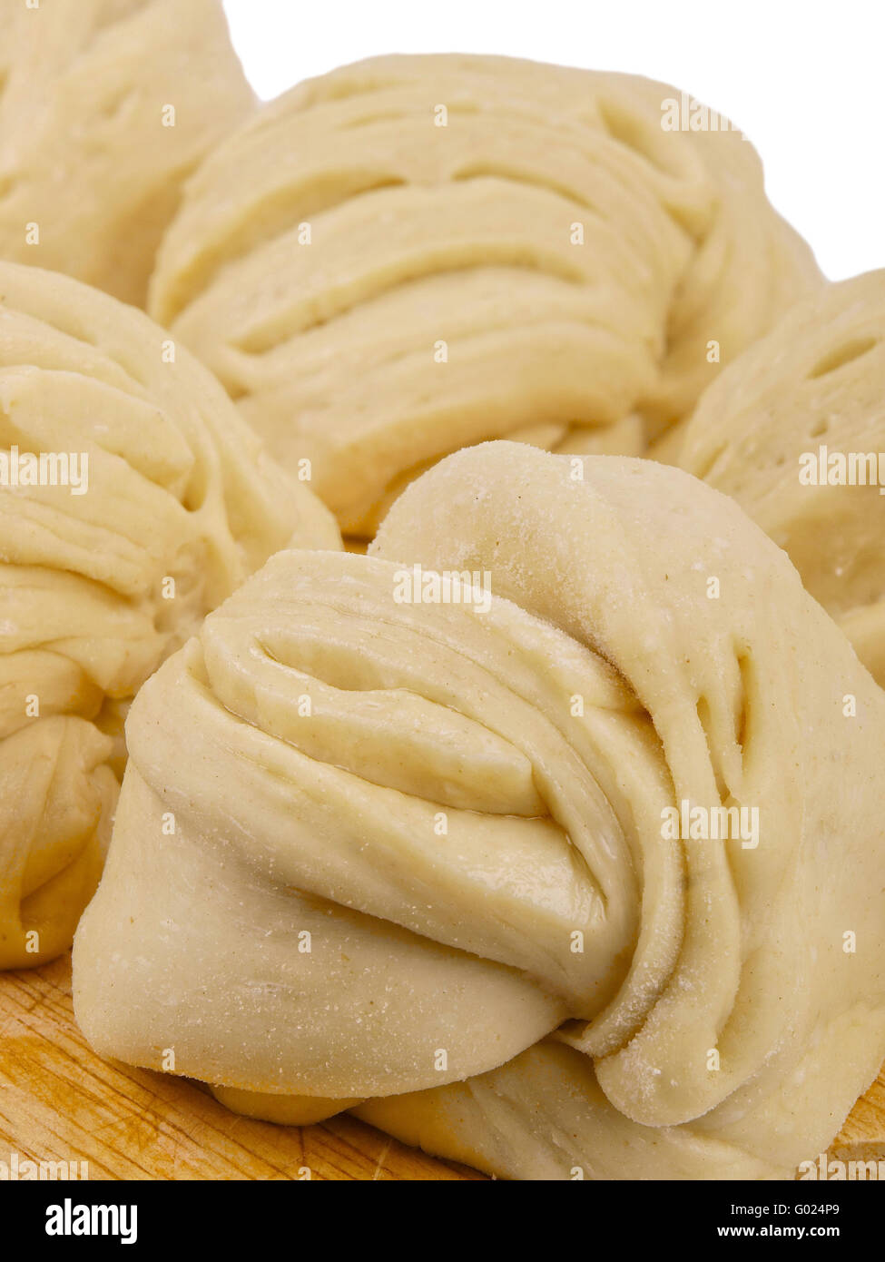 Chinese steamed roll. Close up on white background Stock Photo - Alamy