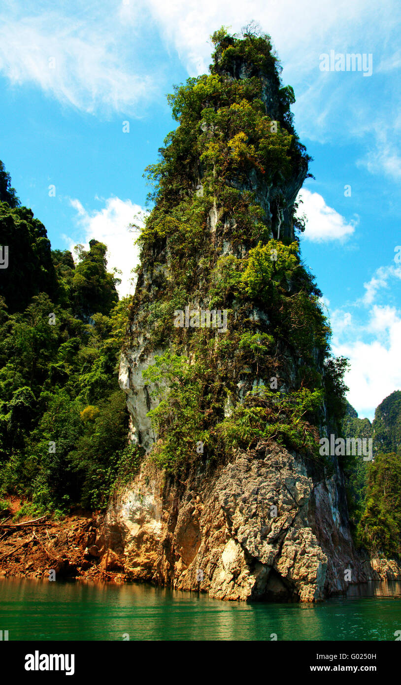 High cliffs on the tropical island Stock Photo - Alamy