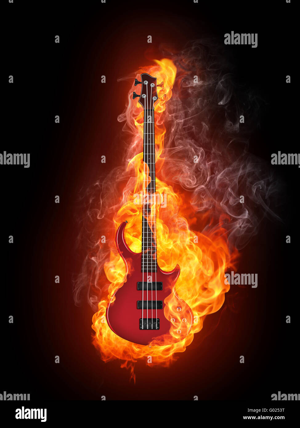 Electric Bass Guitar Stock Photo - Alamy