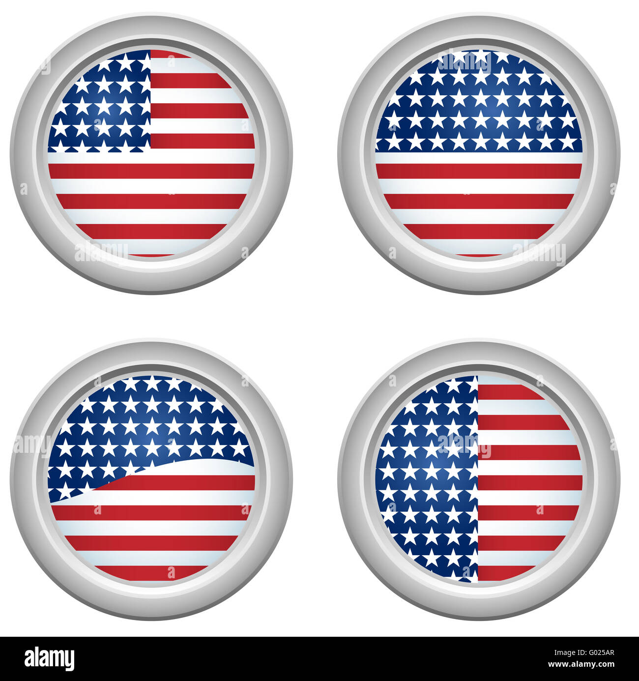 USA Stars and Stripes Buttons Fourth of July Stock Photo - Alamy