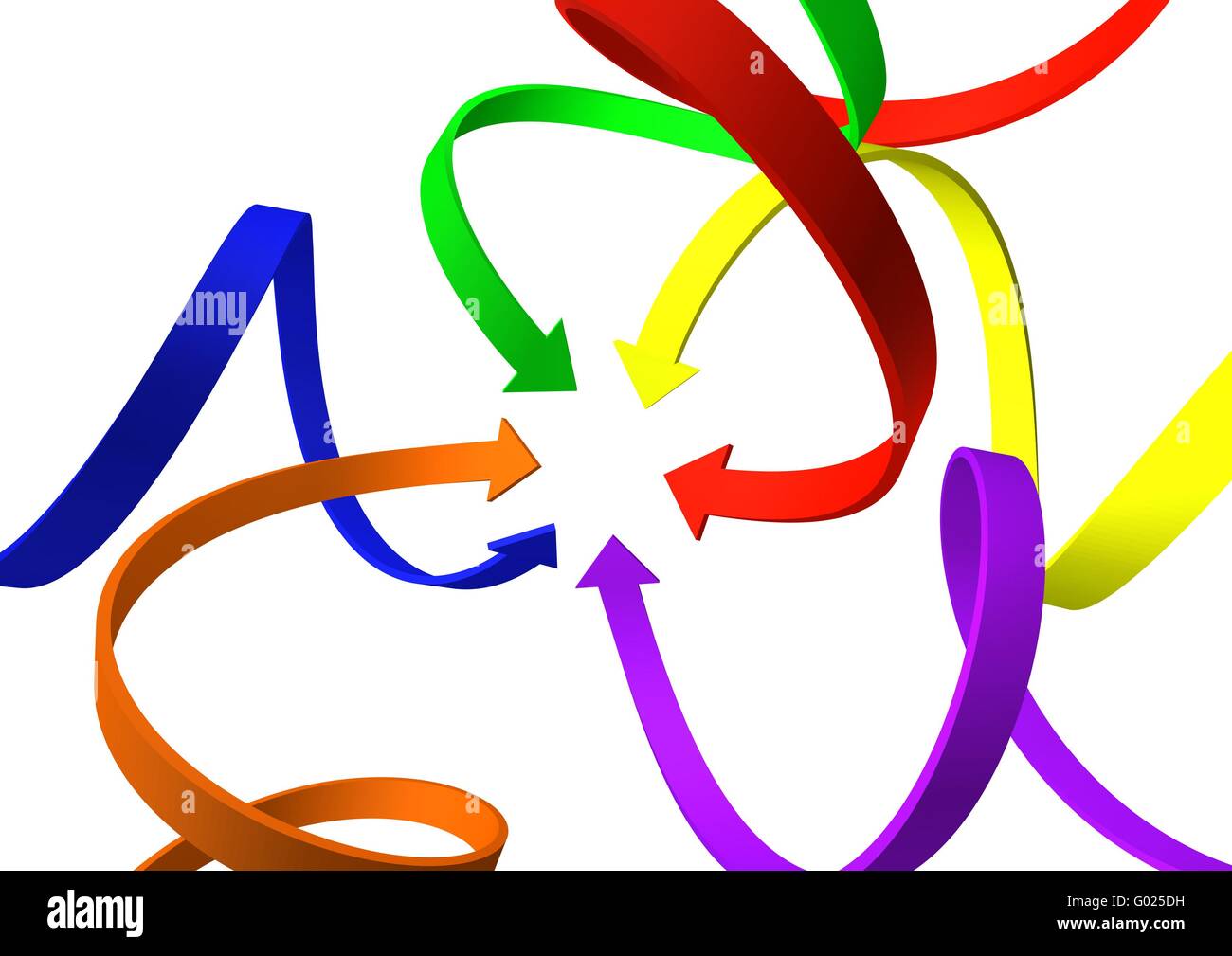 Arrows pointing middle arrow hi-res stock photography and images - Alamy
