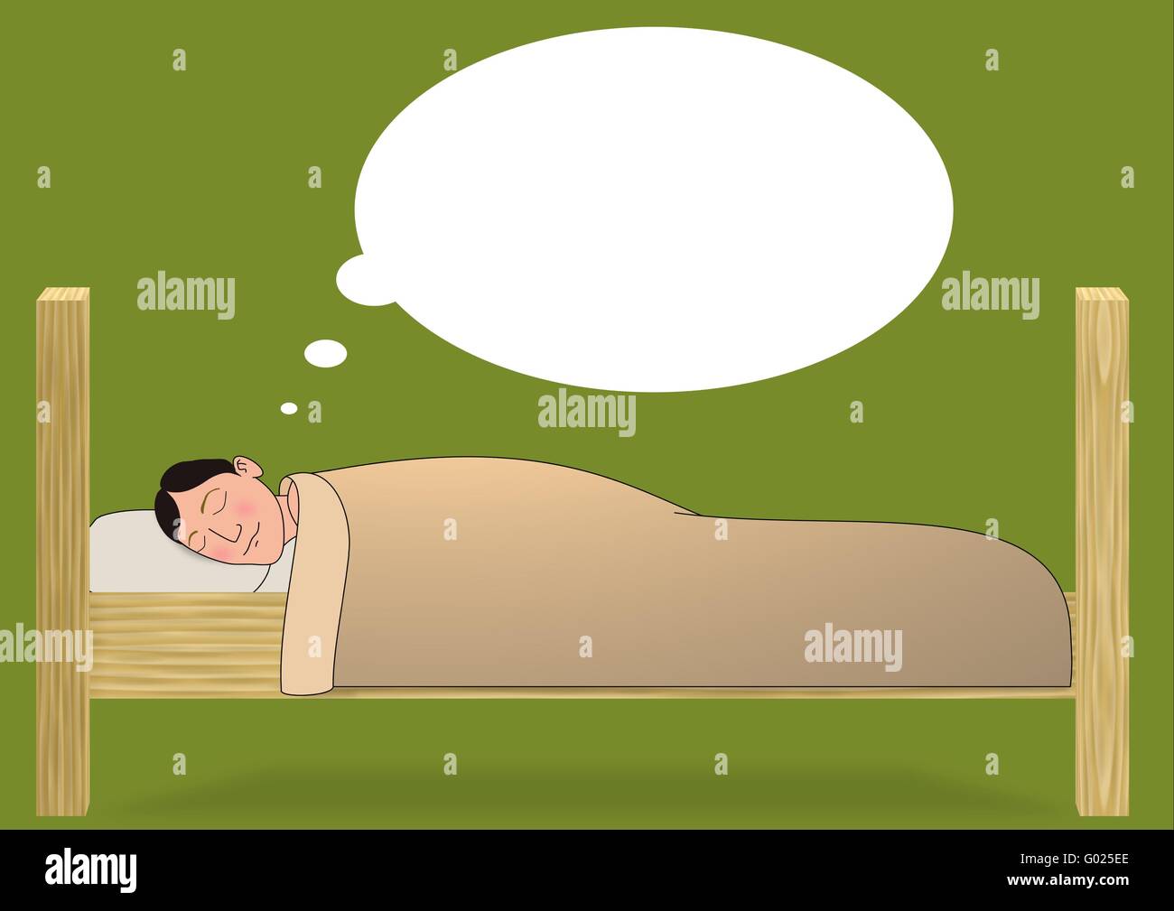 Man sleeping dream cartoon hi-res stock photography and images - Alamy
