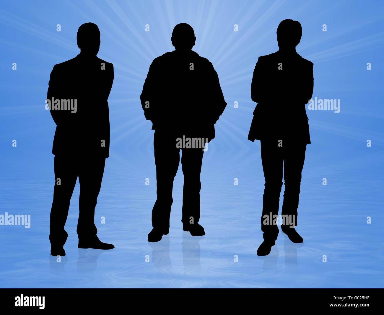Silhouette team three people hi-res stock photography and images - Alamy