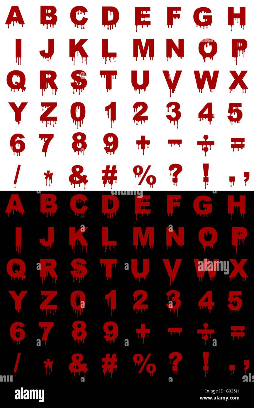 Blood alphabet hi-res stock photography and images - Alamy