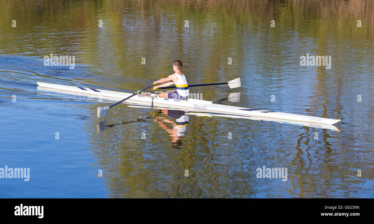 Rowing scull boat hi-res stock photography and images - Alamy