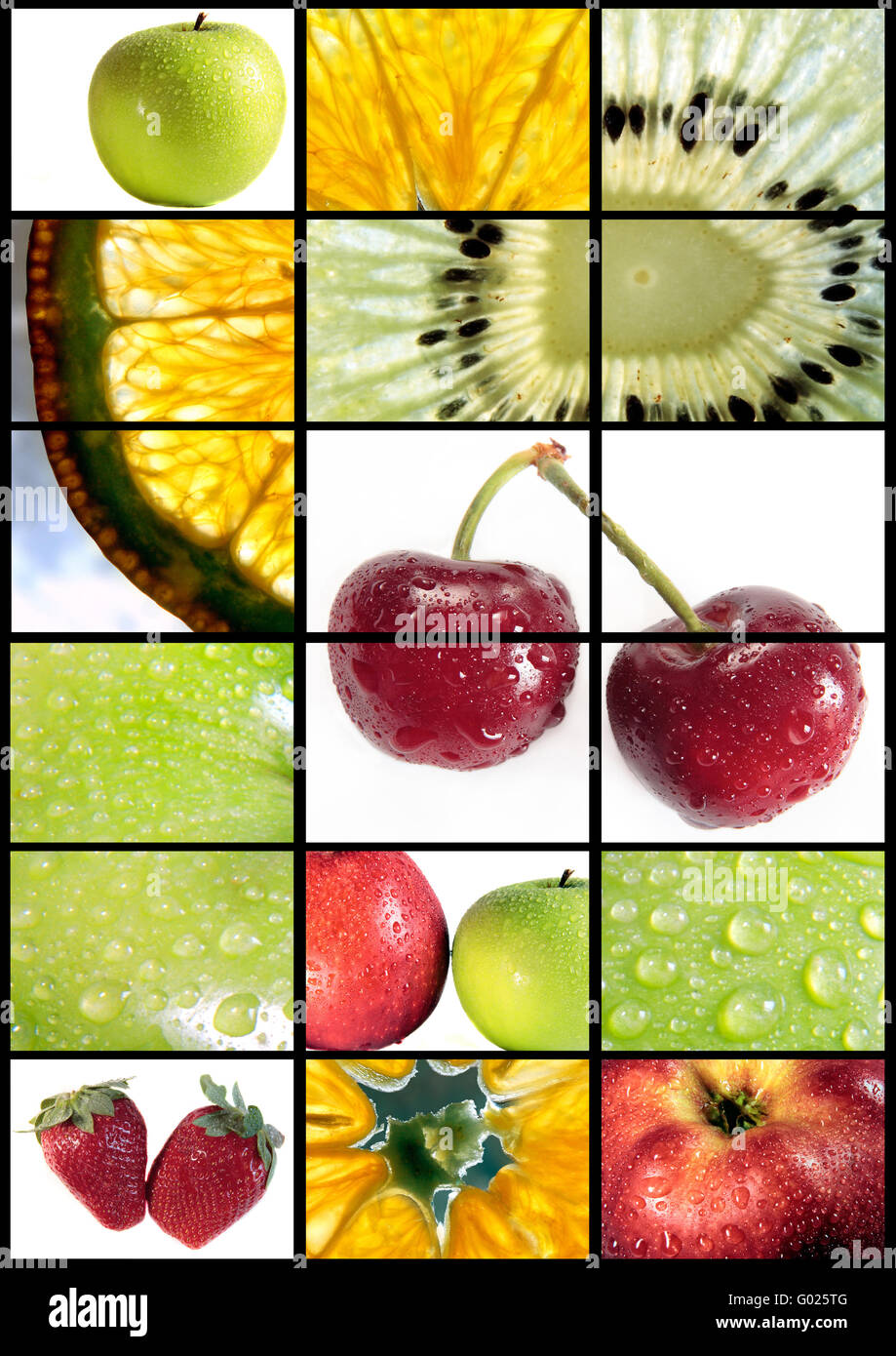Vertical fruits composition Stock Photo - Alamy