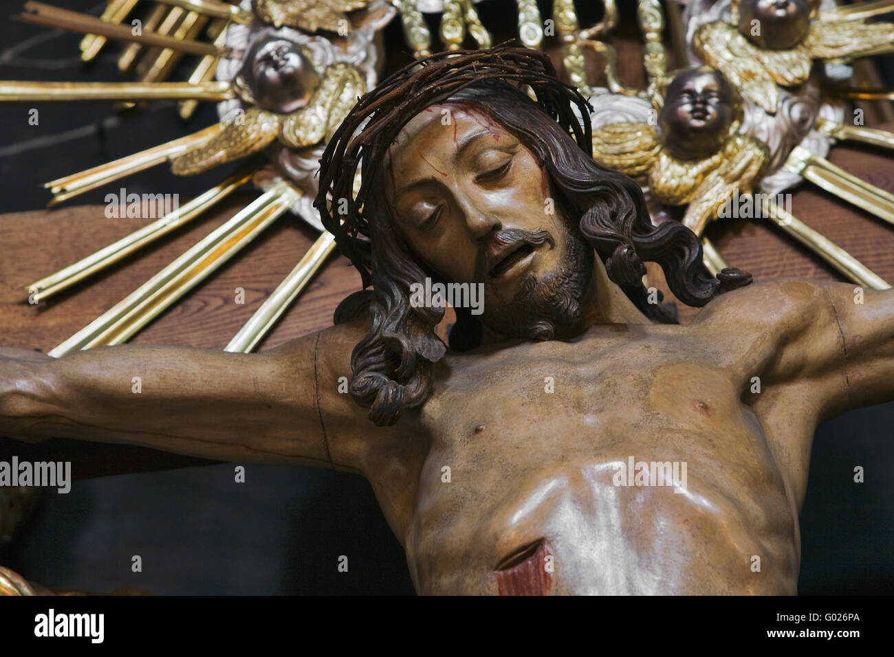 Jesus Christus on the crucifix Stock Photo - Alamy