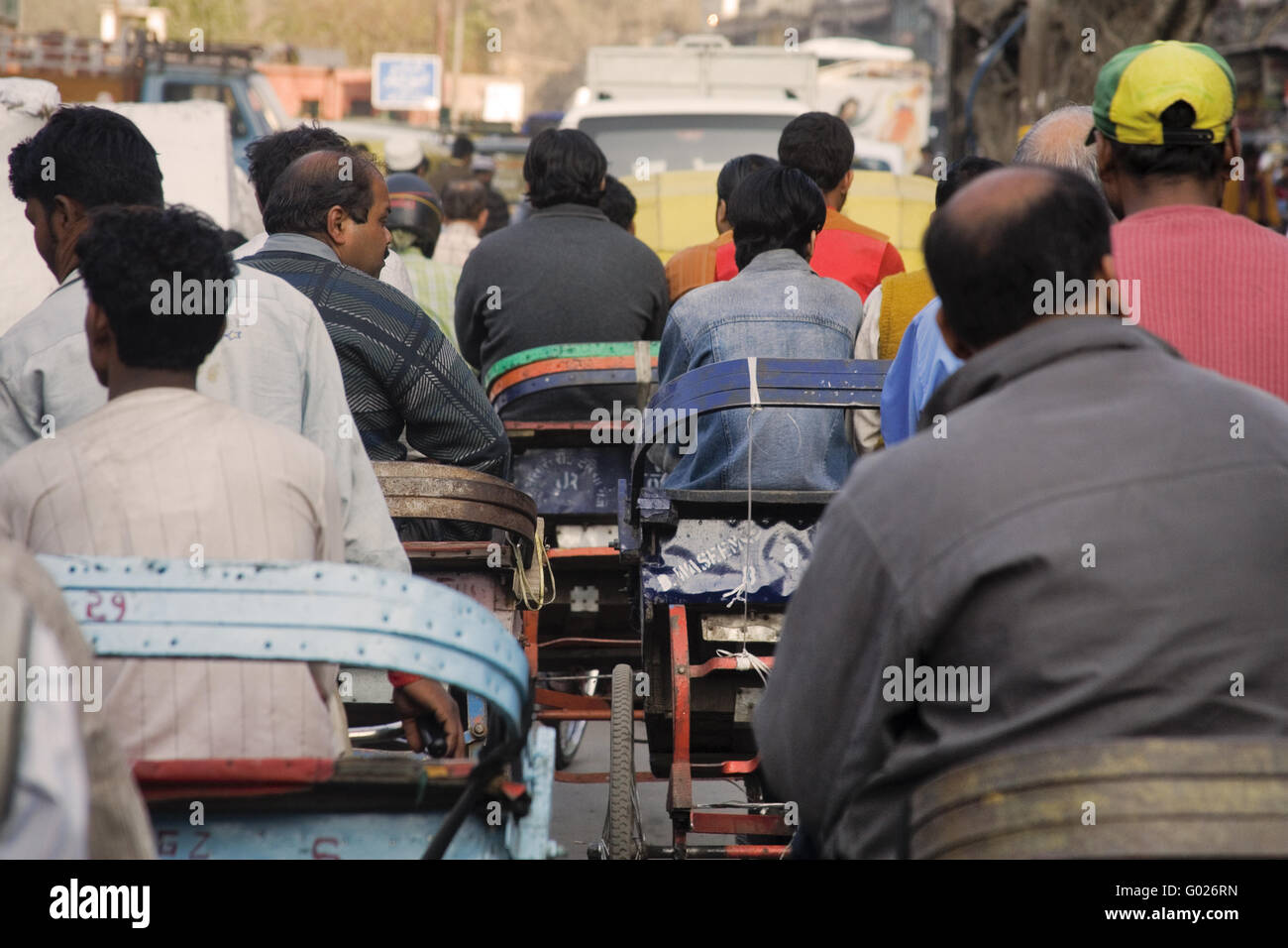 street life on indian shopping street, North India, India, Asia Stock ...
