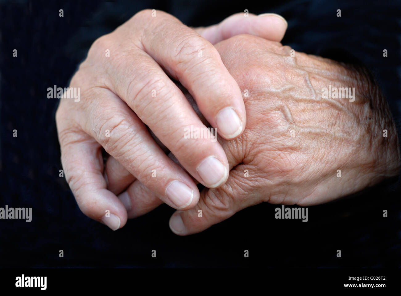 Care home resident hands hi-res stock photography and images - Alamy