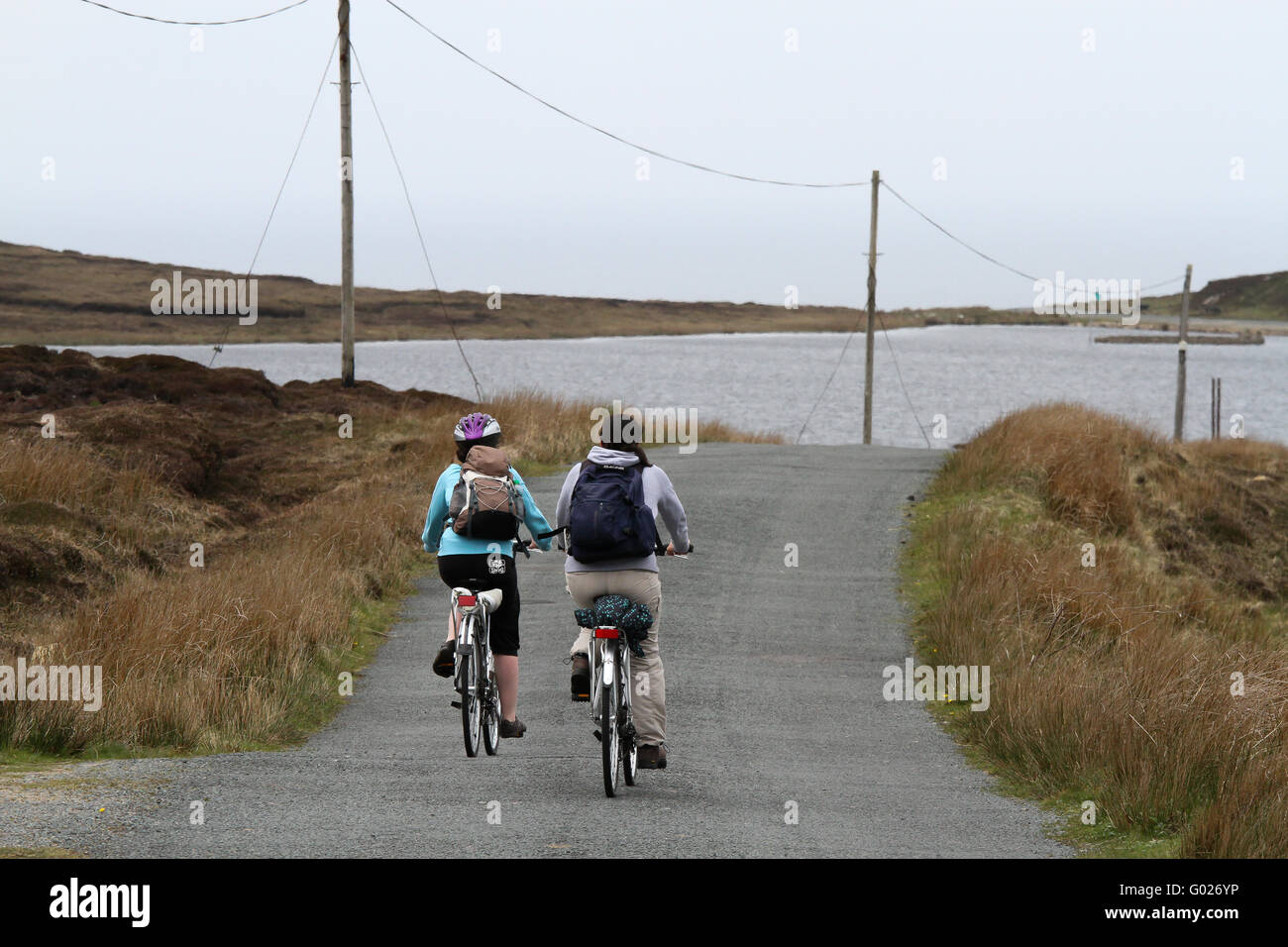 Cycling on donegal road hi-res stock photography and images - Alamy