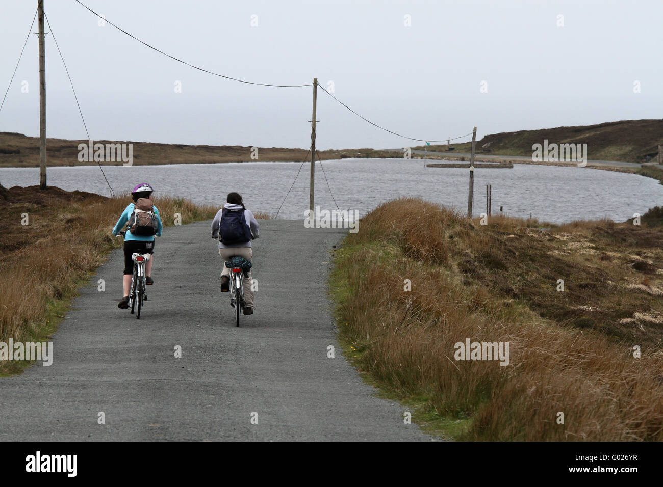 Cycling on donegal road hi-res stock photography and images - Alamy