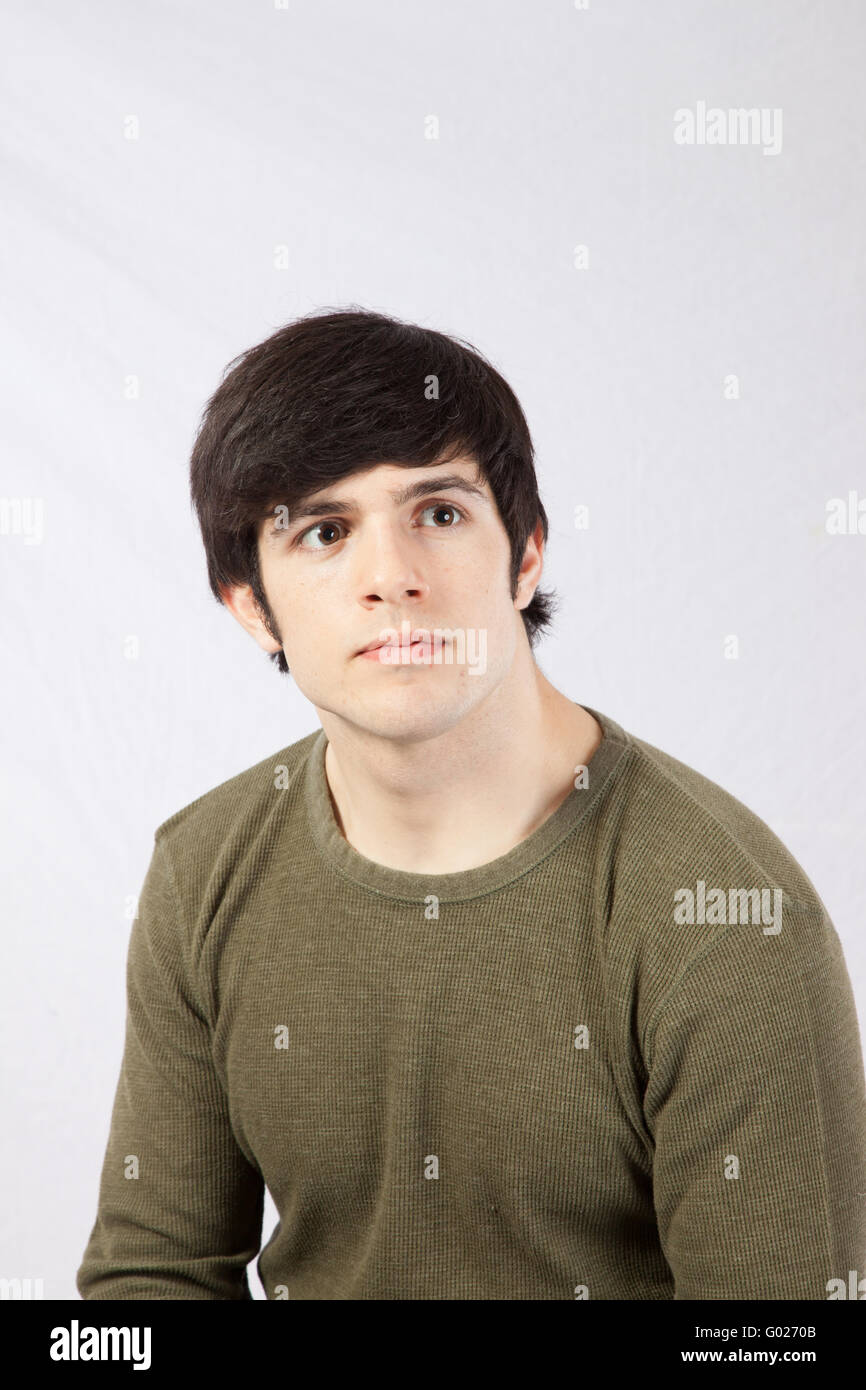 Handsome man with a serious expression Stock Photo - Alamy