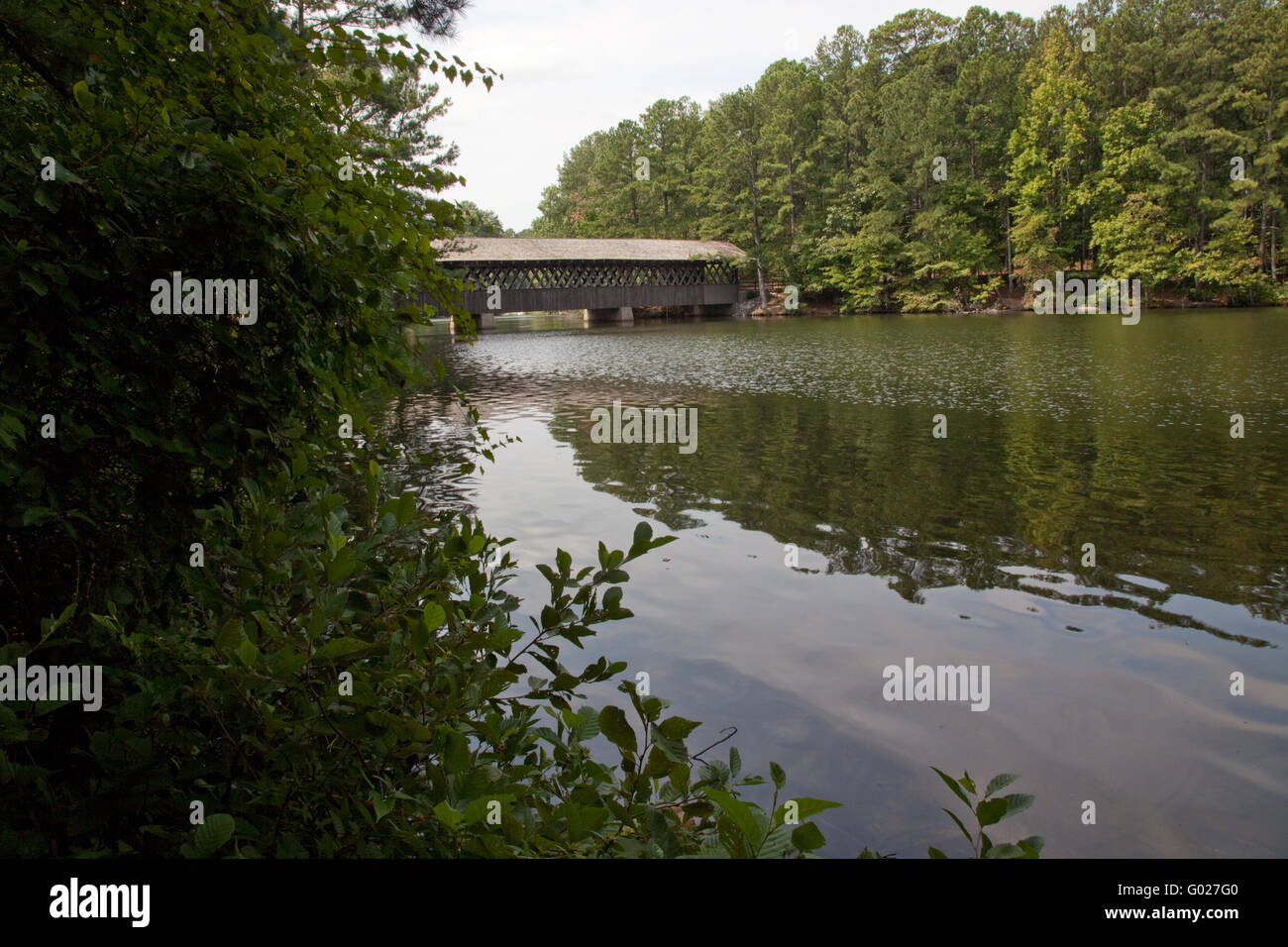 Wooden covered bridge hi-res stock photography and images - Alamy
