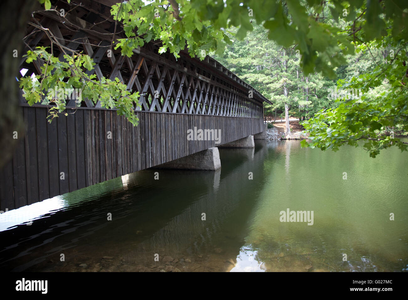 Wooden covered bridge hi-res stock photography and images - Alamy