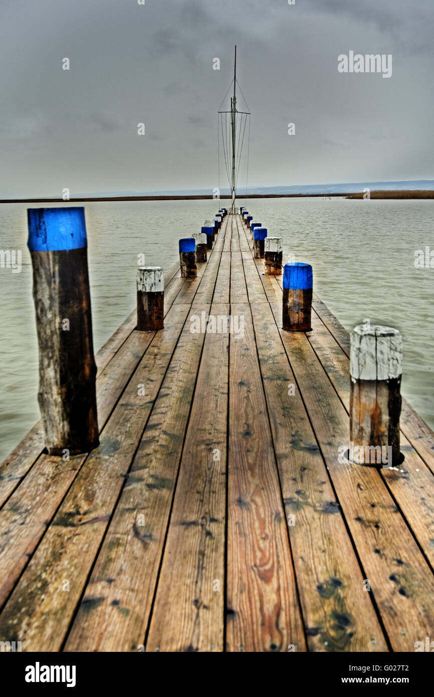 footbridge on the Neusiedlersee in Burgenland, Austria Stock Photo - Alamy