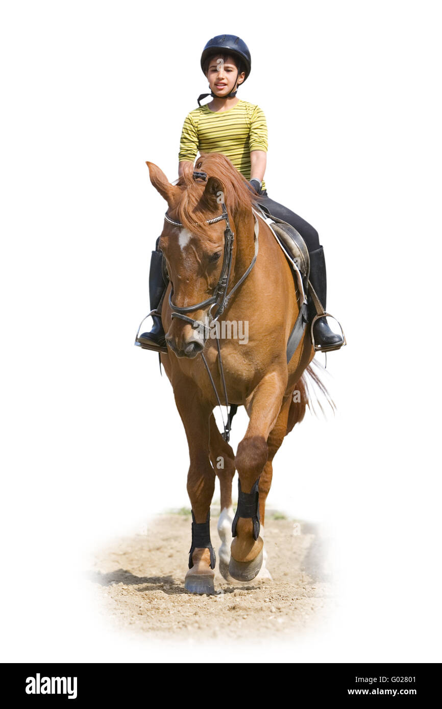 Girls horse Cut Out Stock Images & Pictures - Alamy