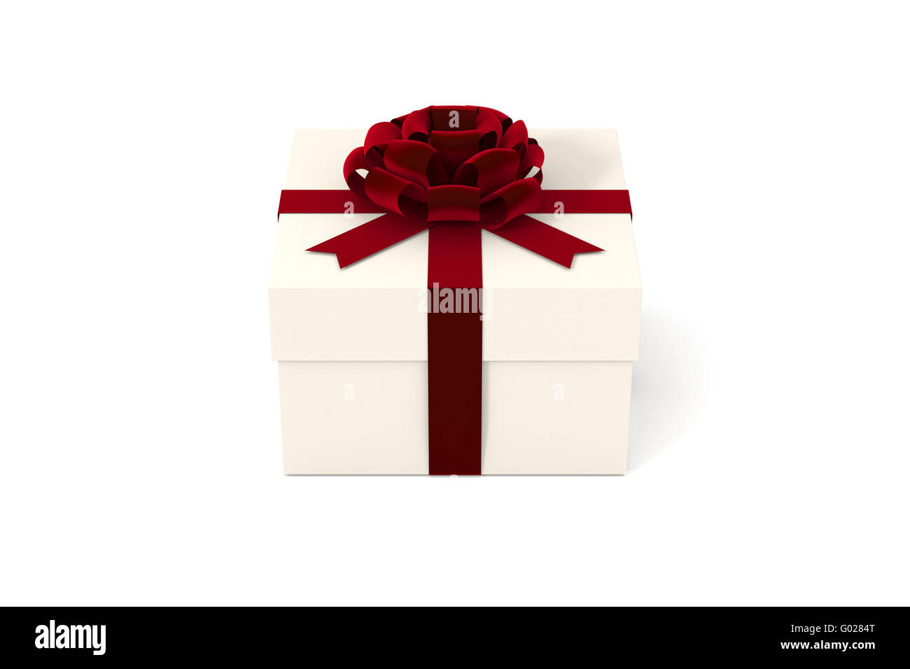 Present box red ribbon hi-res stock photography and images - Alamy