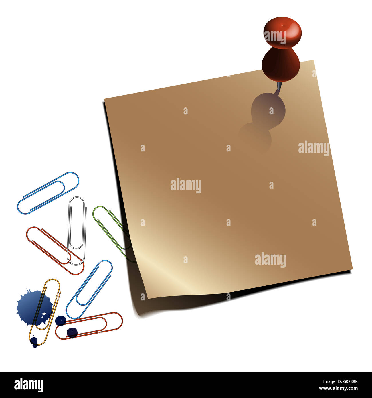 paper note with clips Stock Photo - Alamy