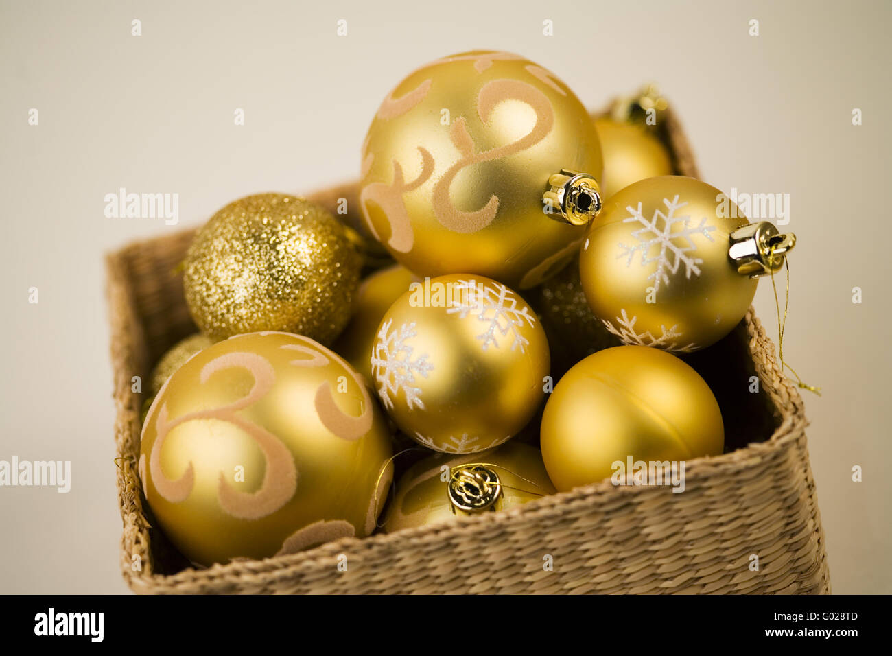 christmas tree balls in a storage Stock Photo - Alamy