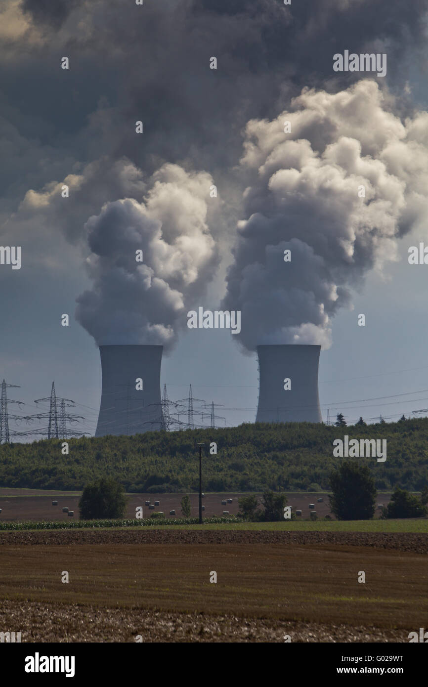 Cooling towers of nuclear power plant nuclear power plant Stock Photo ...