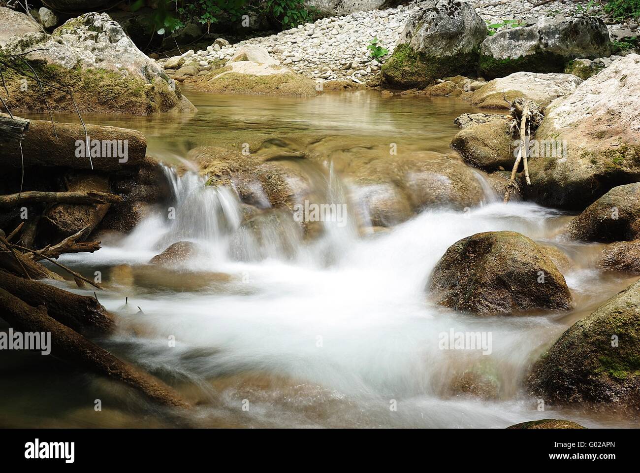 Threshold - the source of a small stream Stock Photo - Alamy