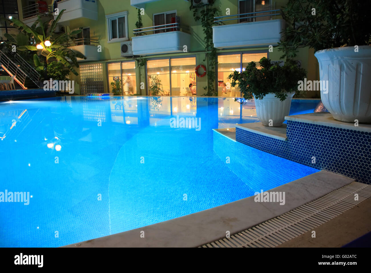 Blue swimming pool Stock Photo - Alamy