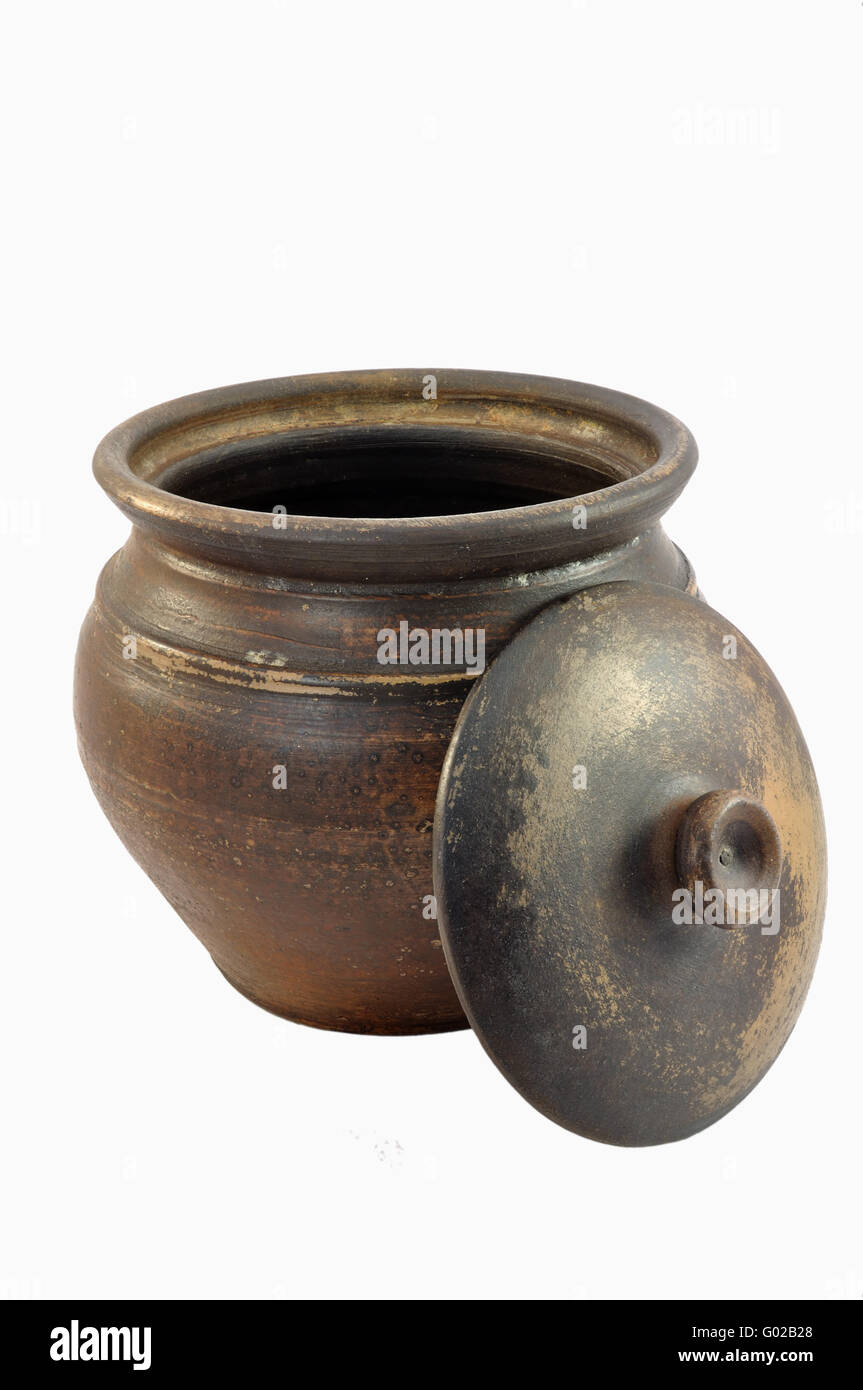 Clay pot open Stock Photo - Alamy