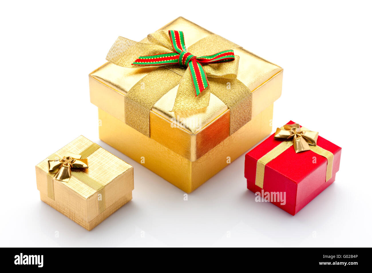 Beautiful boxes for gifts on a white background Stock Photo - Alamy
