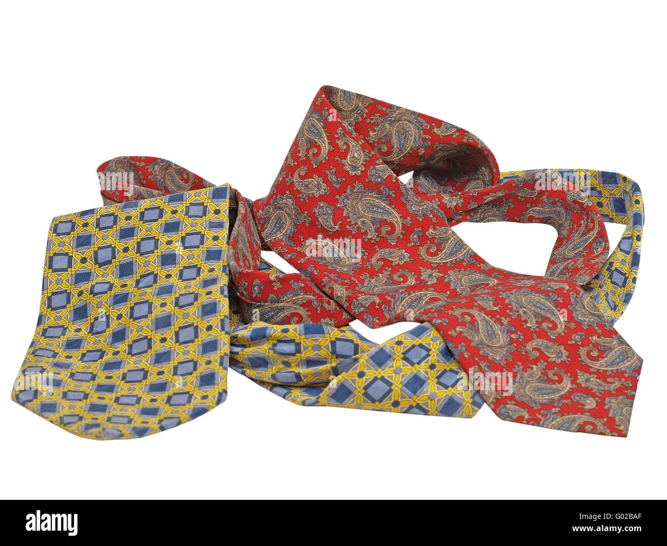 Two multicolored neckties Stock Photo - Alamy