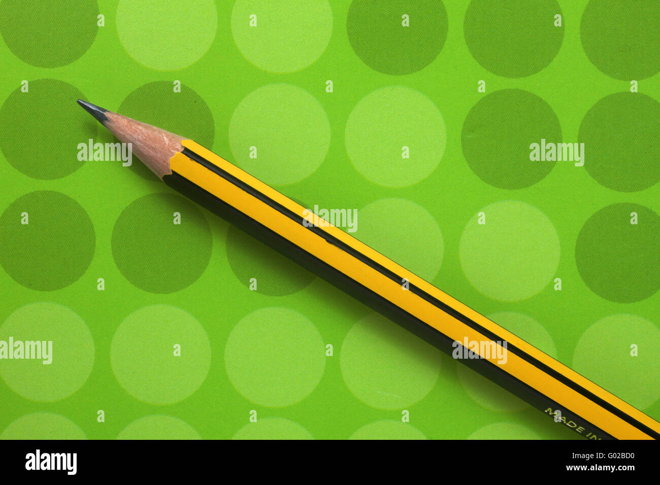 Pencil on note book Stock Photo - Alamy