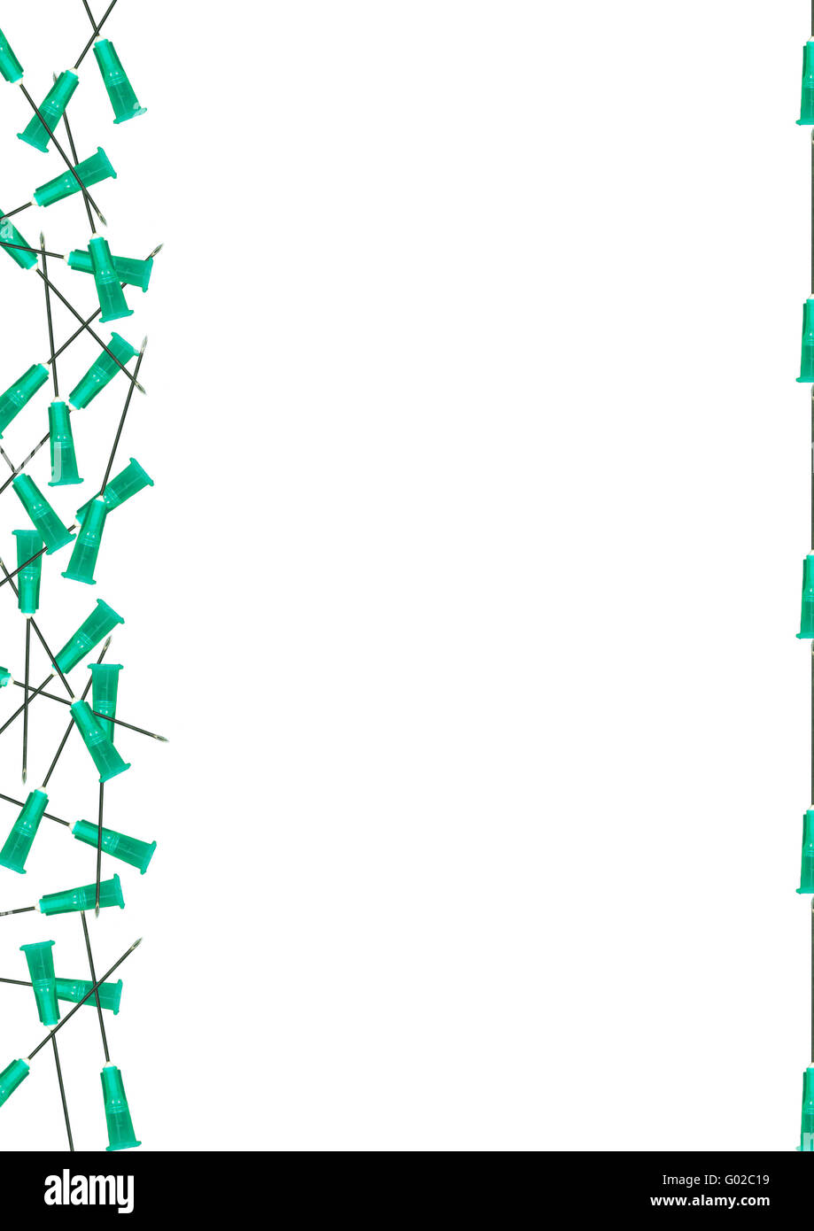 medical needles isolated on white background with Stock Photo - Alamy