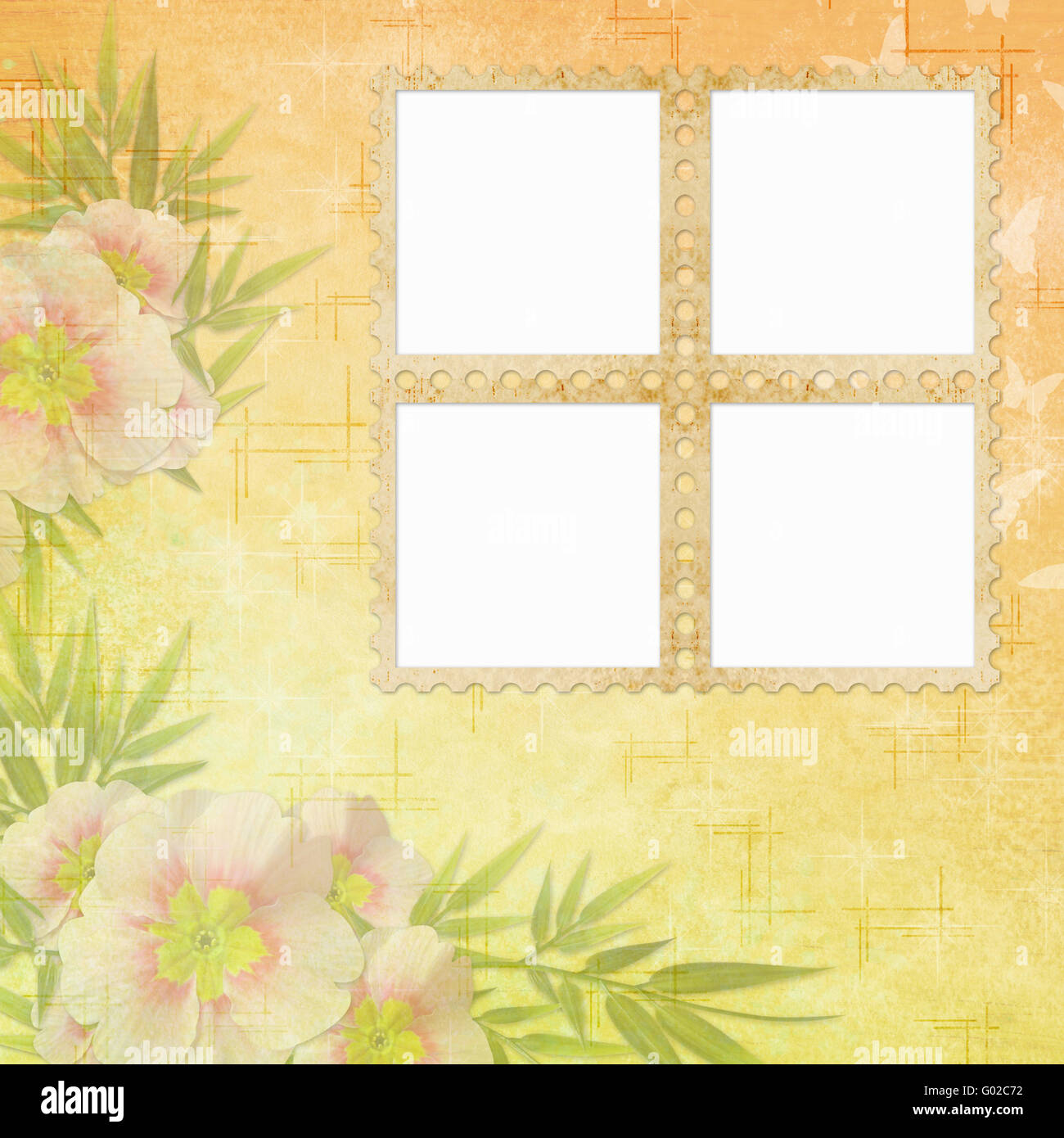 Summer background with frame Stock Photo - Alamy