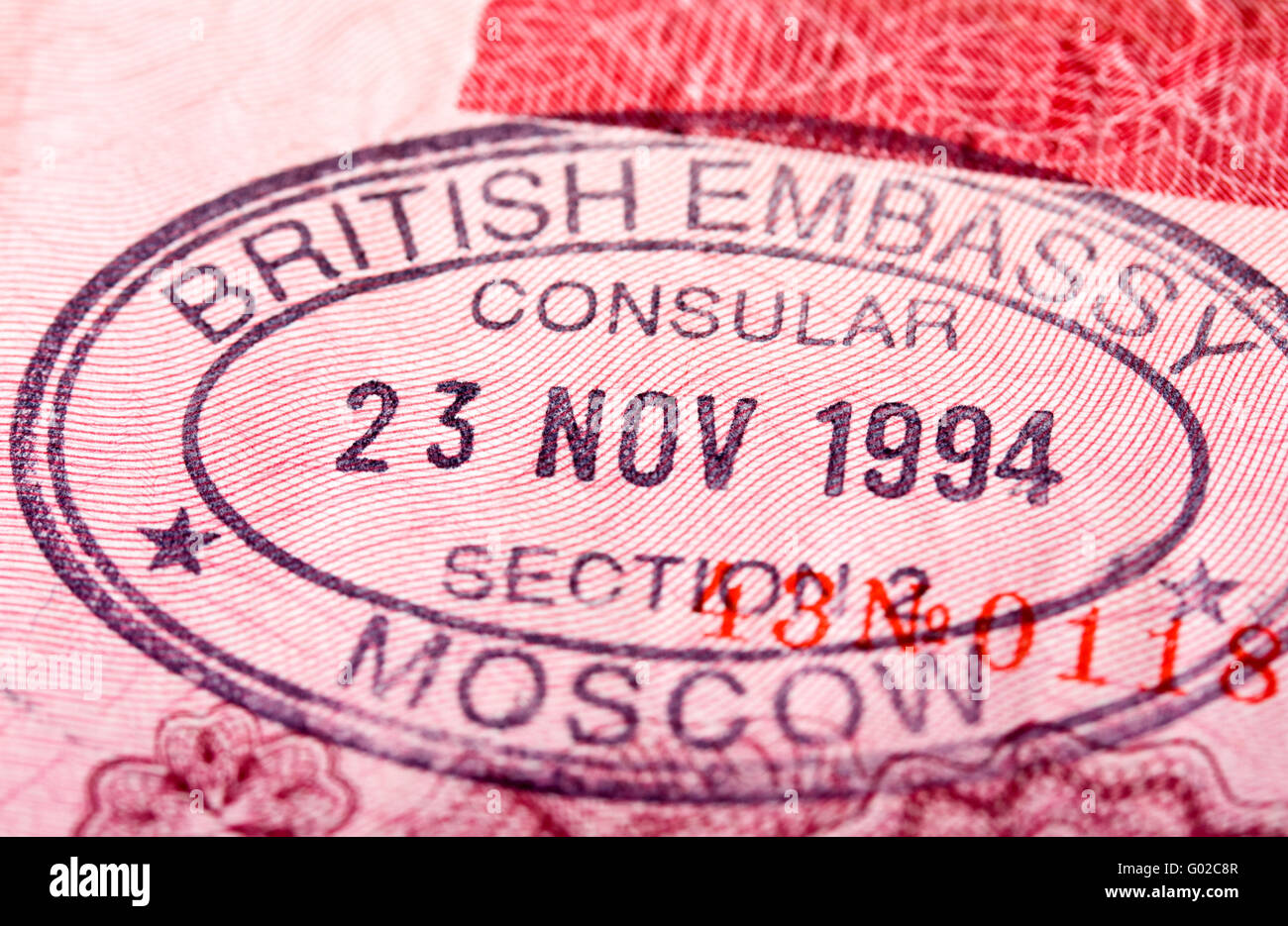 Visa passport stamp Stock Photo - Alamy