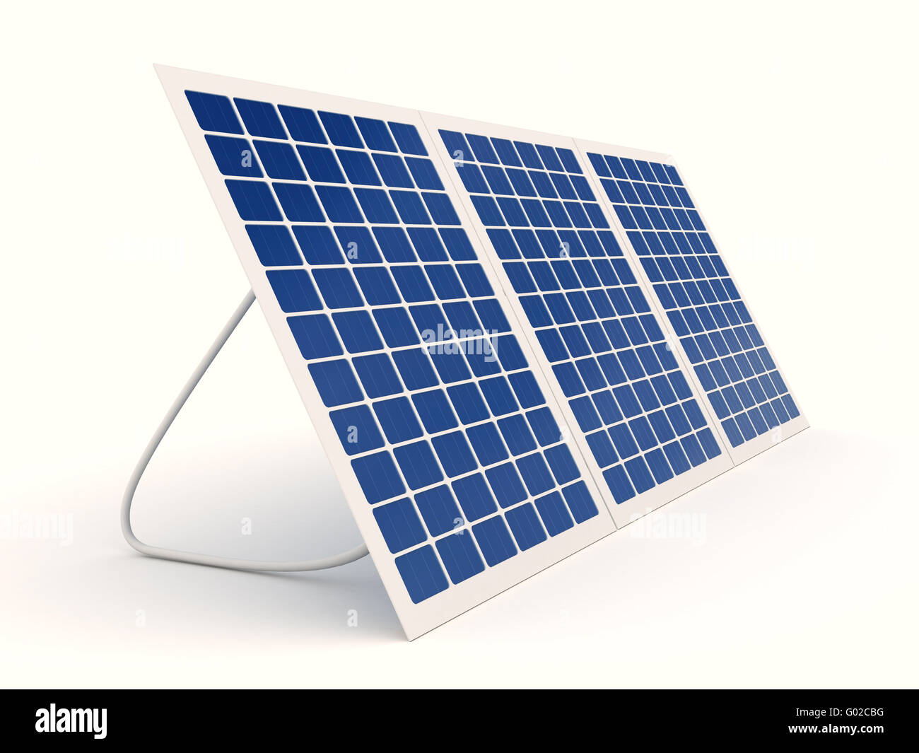 Solar battery over white background Stock Photo - Alamy