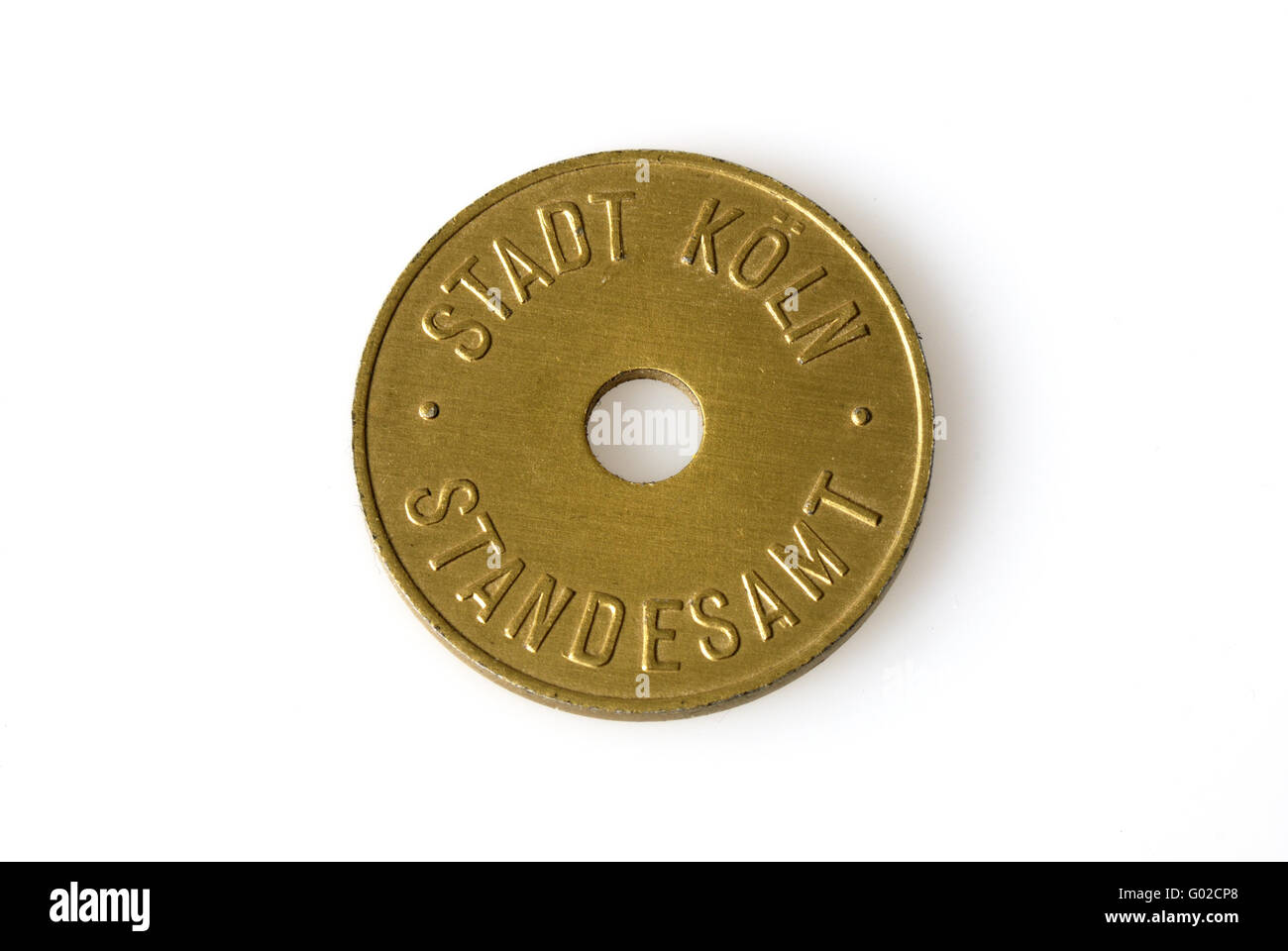 Park coin of the registry office of the City of Cologne Stock Photo - Alamy