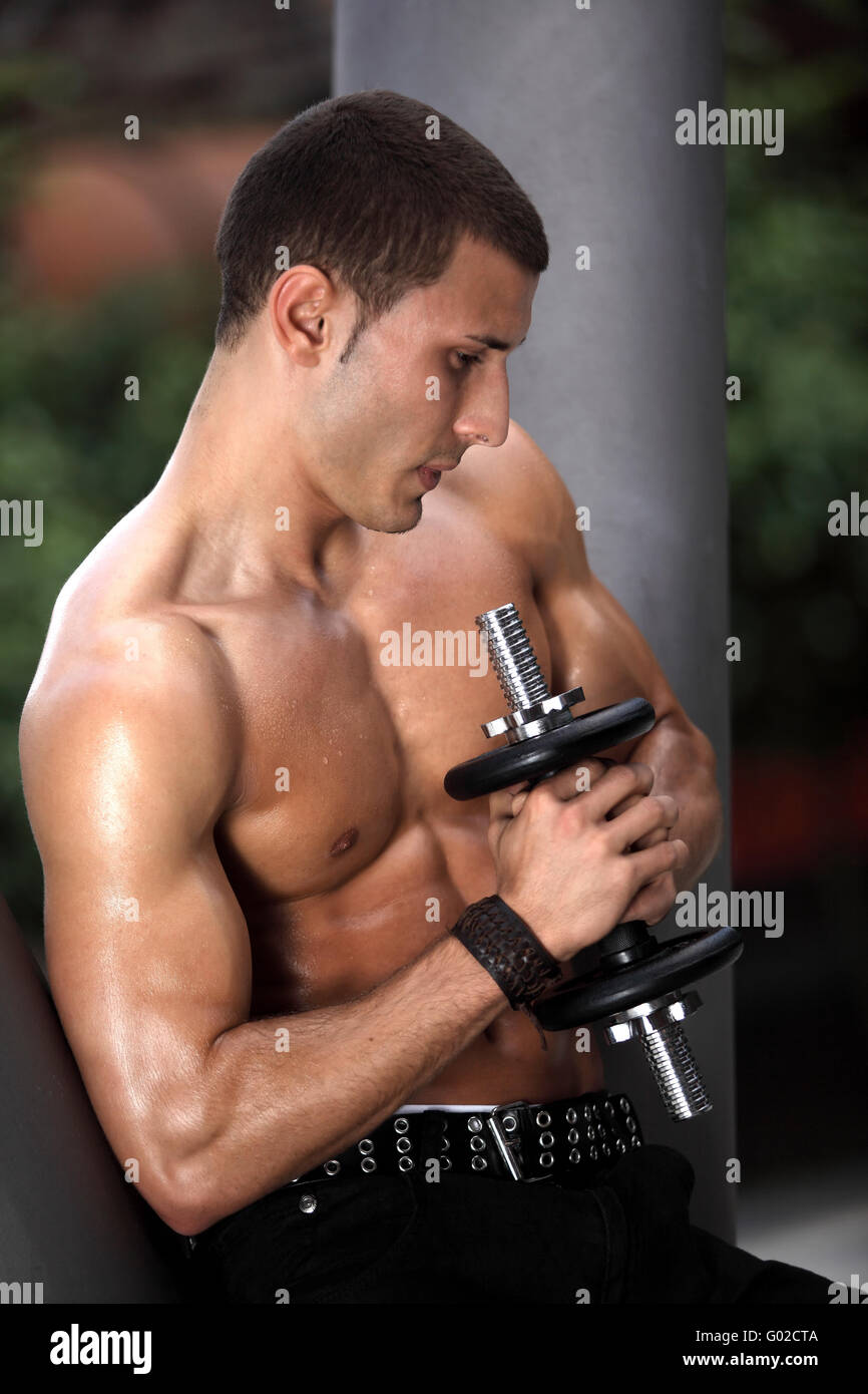 Man short muscles hi-res stock photography and images - Alamy