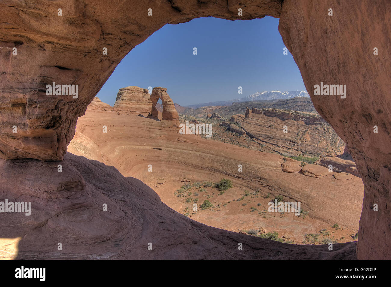 Aussicht auf Delicate Arch, View on Delicate Arch Stock Photo - Alamy